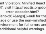 Ios React Invariant Violation Minified React Error 267 Stack Overflow