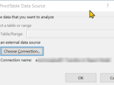 Excel Change Pivot Table Data Source From External Connection To