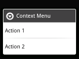 Contextmenu Create On Android A Context Menu When Selecting An Item