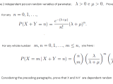 Probability 2 Independent Poisson Random Variables Probabilities And