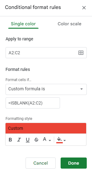Conditional Formatting Is Not Working If All In The Selected Range Are 6092