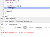 Javascript Why Does Chrome Debugger Think Closed Local Variable Is