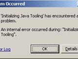 An Internal Error Occurred During Initializing Java Tooling In