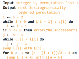 Algorithms Permutations In Lexicographic Order Mathematics Stack