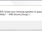 Ms Access Error 3075 Syntax Missing Operator Stack Overflow