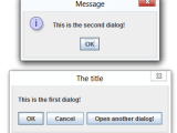 Show Two Dialogs On Top Of Each Other Using Java Swing Stack Overflow