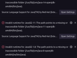 Java Invalid Runtime For Javase 11 The Path Points To A Missing Or