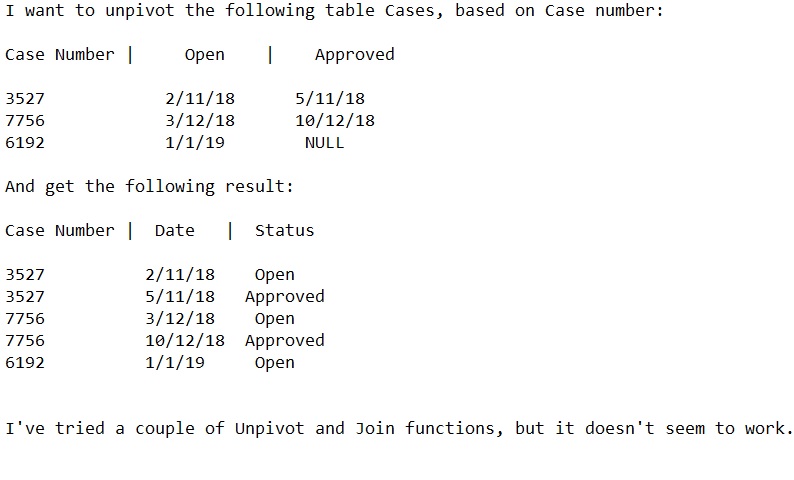 T Sql Unpivot Multiple Columns Into Rows Stack Overflow - Download Incredible Dark Photo | High Resolution