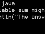 Command Prompt Java Program Variable Sum May Not Have Been