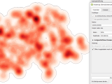 Point Density Map In Qgis Geographic Information Systems Stack Exchange