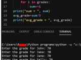 Python Program To Calculate Average Quiz Grade For Students Stack