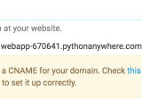 Pythonanywhere Is This All I Have To Do For The Custom Domain