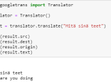 Google Translate In Python Stack Overflow