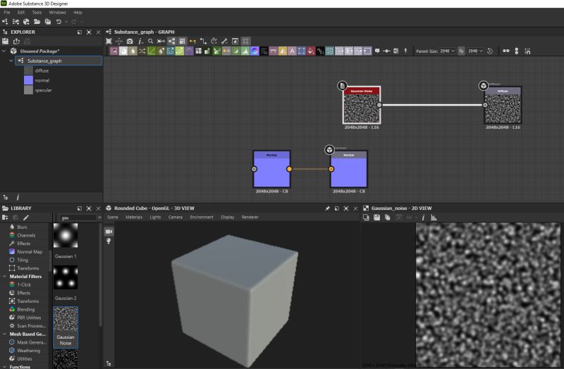 Substance Designer 2018 Bitmap Node Paint Mode Texture Editor Basic - Download Modern Landscape Art | High Resolution
