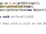 Javascript Onclick Works In Browsers Not In Android Webview Stack
