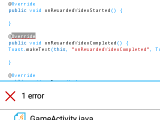 Java Aide Error Method Onrewardedvideocompleted Does Not Override