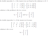 Linear Algebra Calculating Eigenvectors When Eigenvalues Is Know