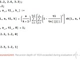 Summation Implement A Recursive Formula With Internal Sum