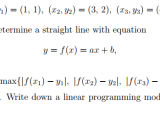 Formulating A Linear Program Mathematics Stack Exchange