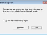 Internet Explorer Issue With I E And Java Applet No Support For Java