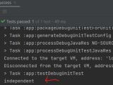 Android How To See Stdout When Debugging Unit Tests Stack Overflow