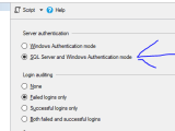 Command To Set Server Authentication To Sql Server And Windows