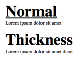 Html Edit Line Thickness Of Css Underline Attribute Stack Overflow