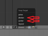 Snapping Differences Between Center And Median Options Of Blender