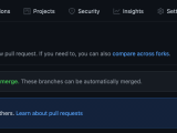 Github Git Can T Create Pull Request No Button With Specific Branch