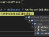 C Why Is A Callback Action Pointing To A Method Other Than Was