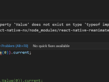 Typescript Animated Value Does Not Exist In React Native Reanimated