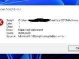 Microsoft Vbscript Compilation Error Code 800a0400 Error Expected