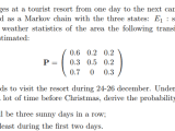 Markov Chains Transition Probability Matrix Weather Changes
