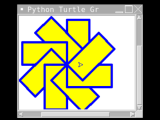 Python Draw Rectangles In A Circular Pattern In Turtle Graphics