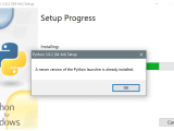 Python Install Error A Newer Version Of The Python Launcher Is Already