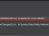 C Validation Failed For One Or More Entities Entity Framework In Asp