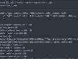 Reactjs Error While Running Eslint Invalid Regular Expression Flags
