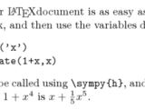 Embedding Using Python Within Latex And Accessing Its Variables Tex