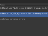 C Error Building Player Because Scripts Have Compile Errors In The