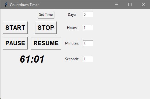 Countdown Timer In Python With Start And Pause Button - Premium Landscape Design Gallery - Desktop