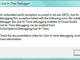 Debugging Basic C Program Has Stopped Working Just In Time Debugger