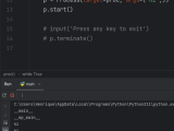 Pycharm Input Function Breaks Process Invocation In Python With