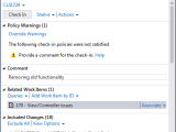Visual Studio 2015 Tfs Check In Issue Stack Overflow