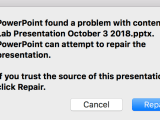 Macos Sorry Powerpoint Can T Read Pptx Error When Trying To Open A