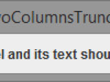 Java Two Column Layout And First Column Truncated Stack Overflow