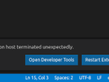Visual Studio Error Extension Host Terminated Unexpectedly In Vs