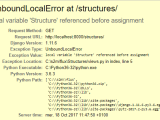 Python Django Unboundlocalerror At X When Surfing To Localhost 8000