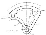 Mechanical Engineering Autocad Circle Dimension Annotation Meanings