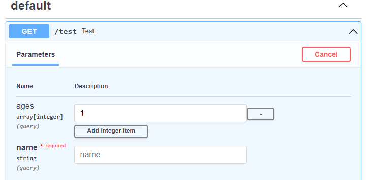 How to set swagger ui to use list fields in query parameters with ...
