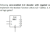 Digital Logic Implementing A Boolean Function Using A Decoder
